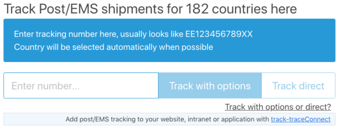 International Postal Express Tracking and Trace EMS - Hybrid Cloud Tech